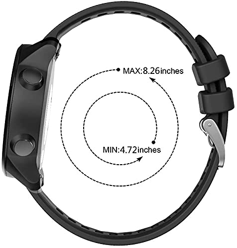 Compatible for Motast 1.69" Smartwatch Band, Sport Silicone Replacement Straps Compatible for MuGo P36A / AGPTEK 1.69" / Togala Smartwatch/Doubc Smart Watch (Black)