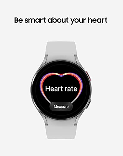 Samsung Galaxy Watch 4 40mm Smartwatch with ECG Monitor Tracker for Health Fitness Running Sleep Cycles GPS Fall Detection LTE US Version, Silver (Renewed)