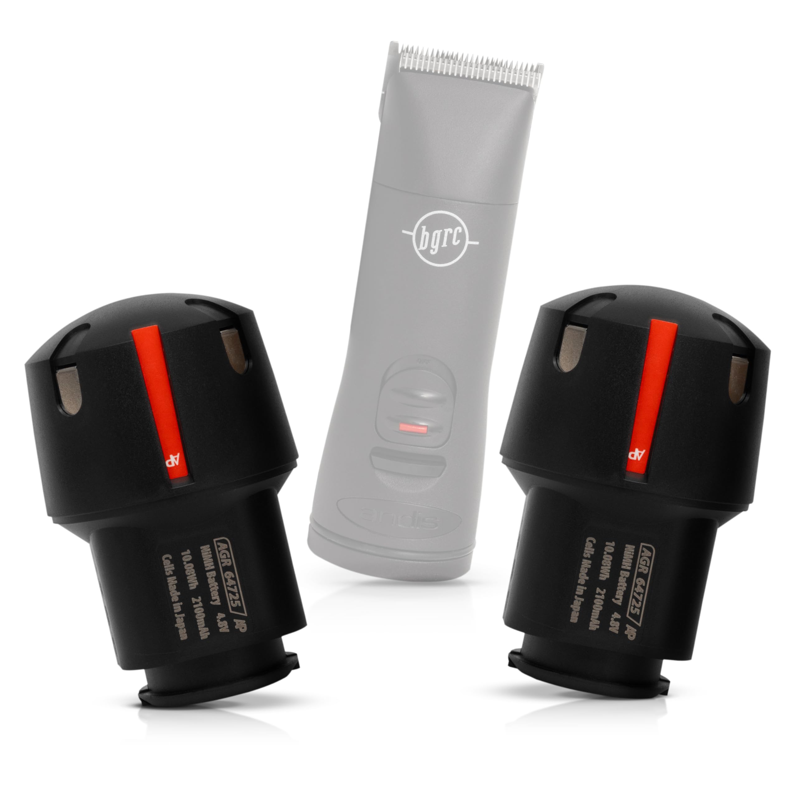 Replacement Battery for Andis PowerGroom AGR and BGR Series Clippers. NiMH, 2100 mAh, Japanese Cells. (Pack of 2)