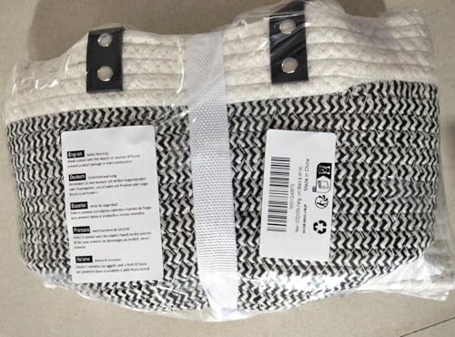 SOQKEEN Woven Cube Storage Basket 2 PCS Bathroom Cotton Rope Storage Organizer Bins with Handles Baby Kids Versatile Hamper for Shelves Laundry Nursery(Light Brown)