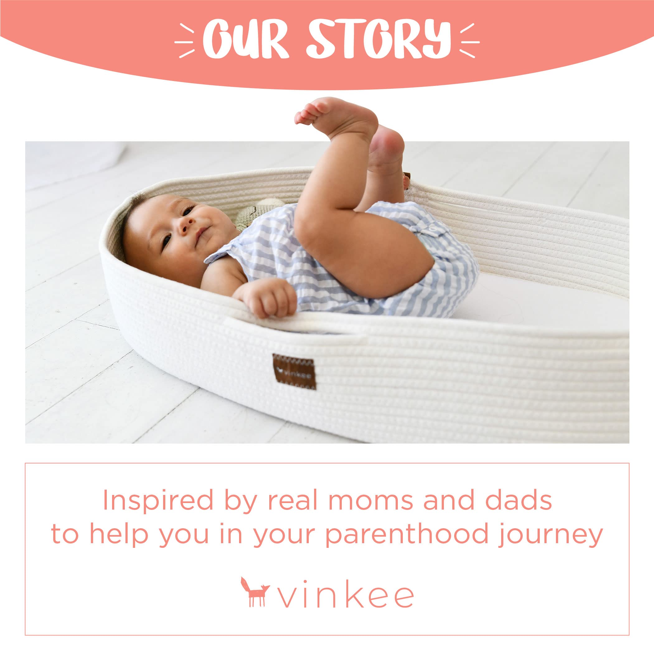 Premium Baby Changing Basket – Portable Changing Table Topper for Dresser – Baby Basket Changing Pad with Waterproof Covers and Bag – Boho Nursery Decor Moses Basket – Diaper Changing Station