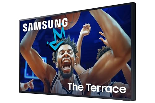 SAMSUNG QN65LST7TA 65" Terrace Outdoor QLED Smart TV with a Complete Terrace Bundle That Includes a Soundbar, Full Motion Wall Mount, TV Dust Cover, and Walts HDTV Screen Cleaner (2020)(Used)