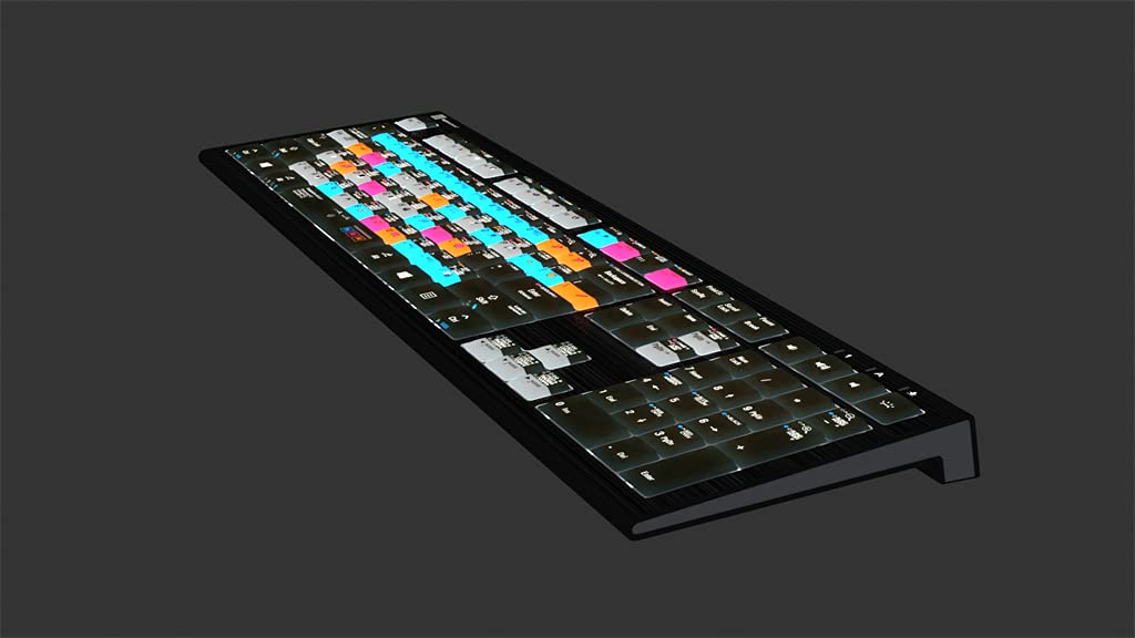 Logickeyboard Designed for Photoshop CC, InDesign CC and Illustrator CC Compatible with Win 7-11 - Astra 2 Backlit Keyboard # LKB-AGDA-A2PC-US