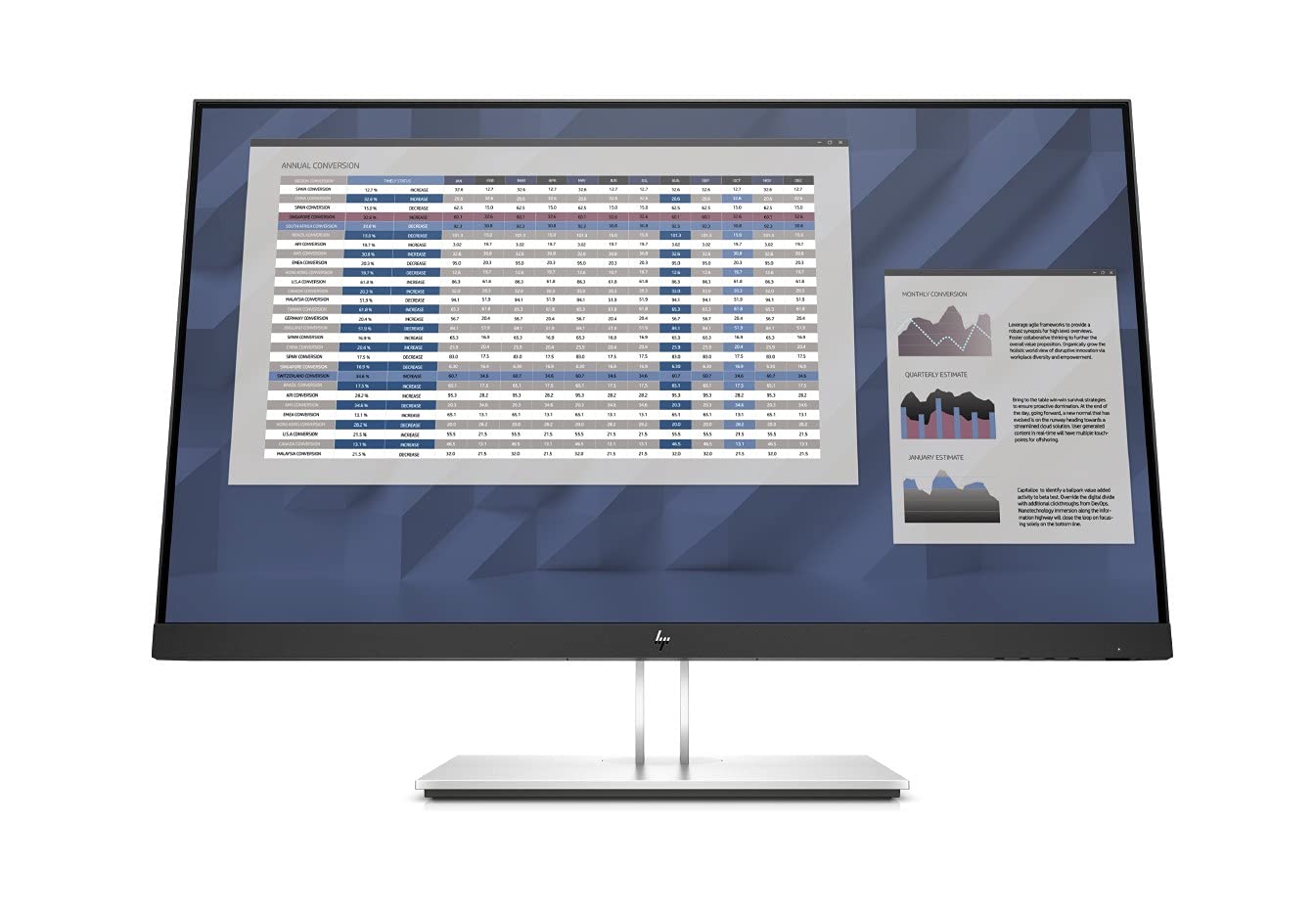 HP E27 G4 27-inches Full HD 1920 x 1080 Pixels Anti-Glare IPS Monitor with Low Blue Light Mode and On-Screen Control