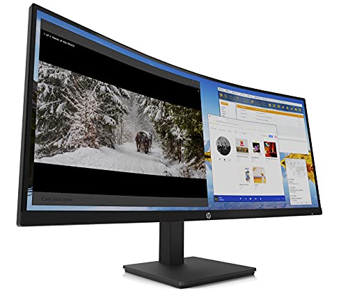 HP 34-inch Curved Monitor VA W-QHD 5ms 100Hz Display (M34d, Black)