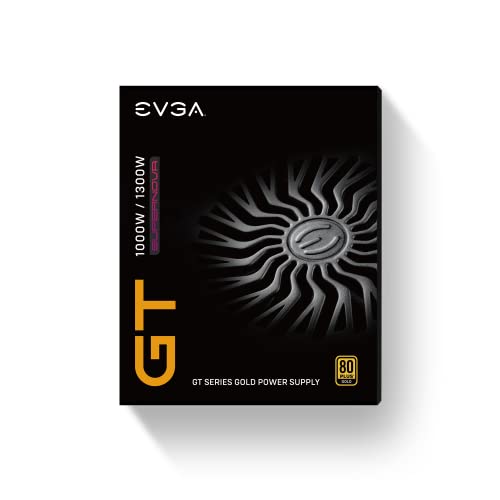 EVGA 1300 GT, 80 Plus Gold 1300W, Fully Modular, Eco Mode with FDB Fan, 100% Japanese Capacitors, 10 Year Warranty, Includes Power ON Self Tester, Compact 180mm Size, Power Supply 220-GT-1300-XR