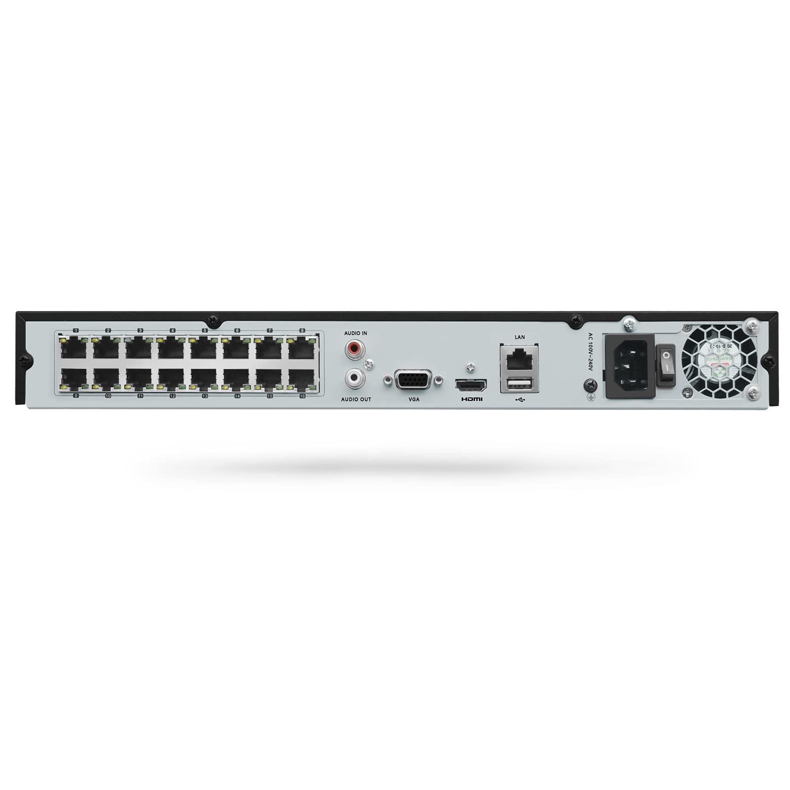 HIK-Tech US 16-Channel PoE 4K Network Video Recorder NVR, Embedded Plug & Play DS-7616NI-Q2/16P(2021 New Version)