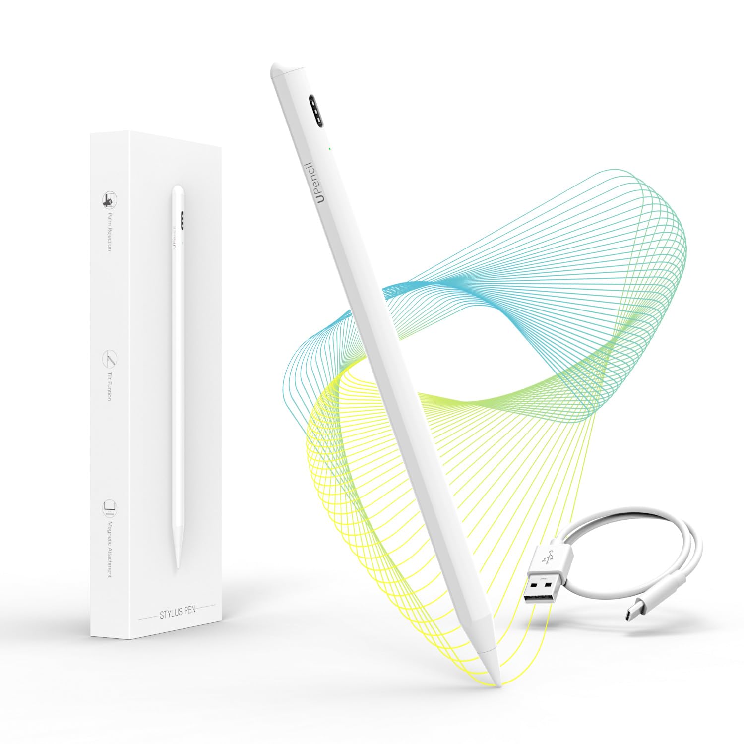 Stylus Pen Fit for iPad 9th&10th Generation, Apple Pencil Compatible with 2018-2024 iPad Pro/Air/Mini Series Models - (Upgraded Pen 1st/2nd Generation)