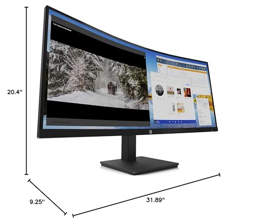 HP 34-inch Curved Monitor VA W-QHD 5ms 100Hz Display (M34d, Black)