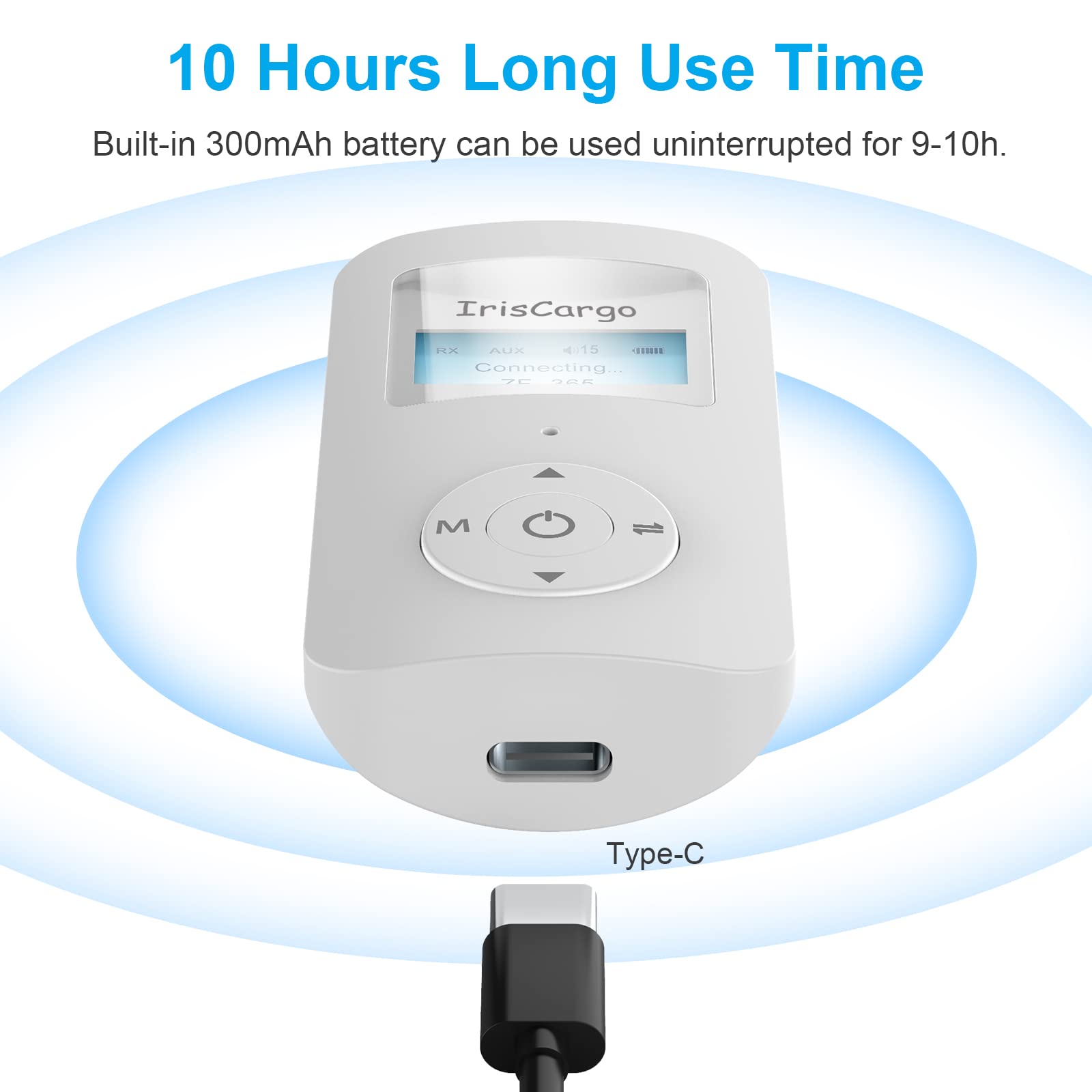 Bluetooth 5.0 Transmitter and Receiver 3 in 1, Dual Pairing Bluetooth Audio Transmitter Receiver Wireless Adapter with LCD Display 3.5mm AUX Stereo Output for TV, PC, Car, Headset, Earbud