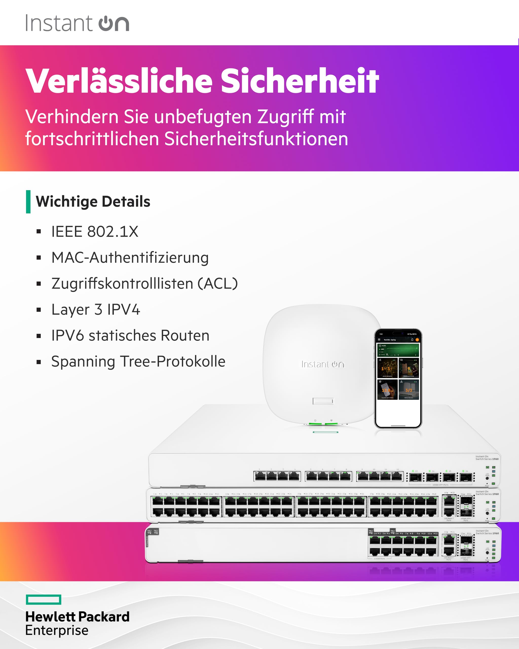 Aruba Instant On 1960 12-Port 10Gb Aggregator Smart Switch - 12x10GBase-T | 4X SFP+ (JL805A#ABB)