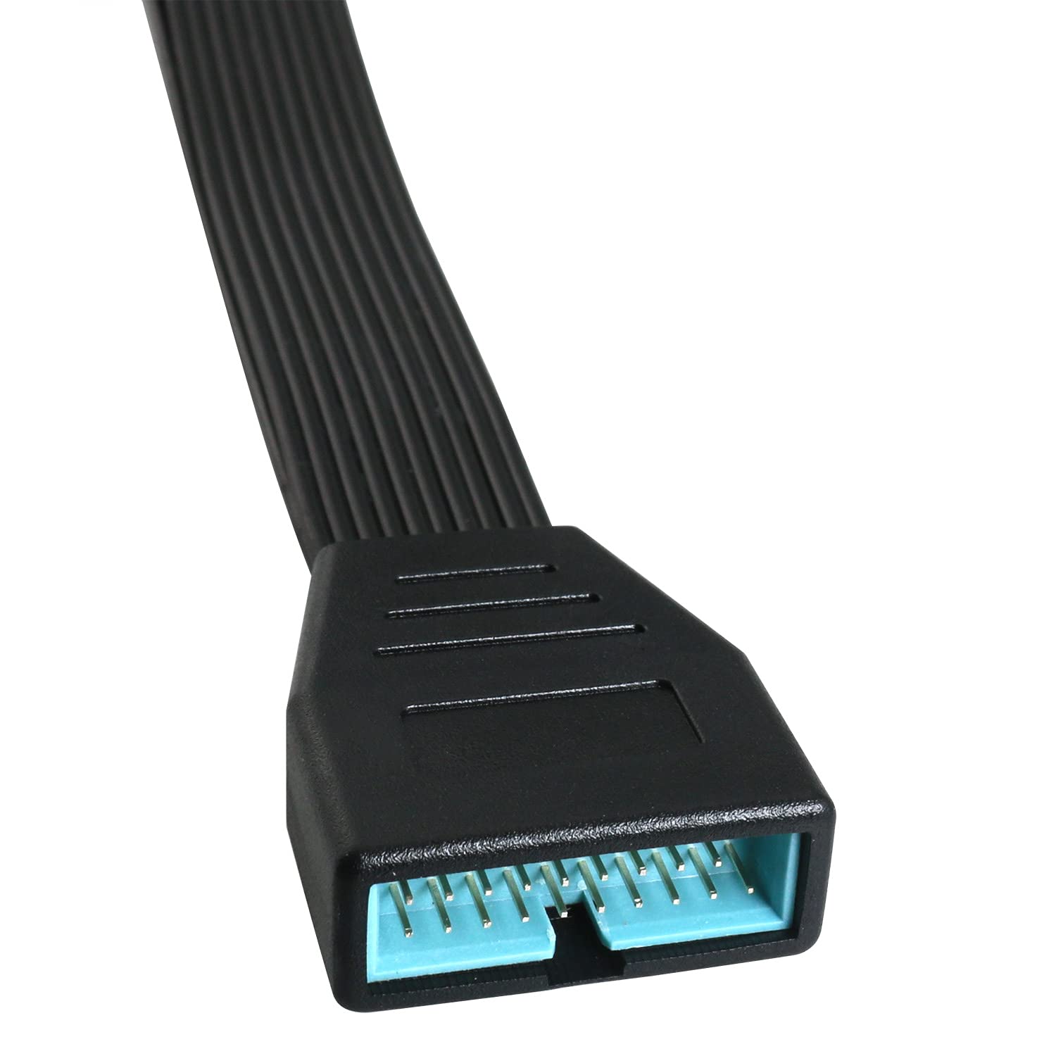 LUORNG 1PC USB 3.0 19/20 Pin Male to USB 3.0 20-pin Female Extender, USB 3.0 Header Extension Cable, Motherboard Adapter