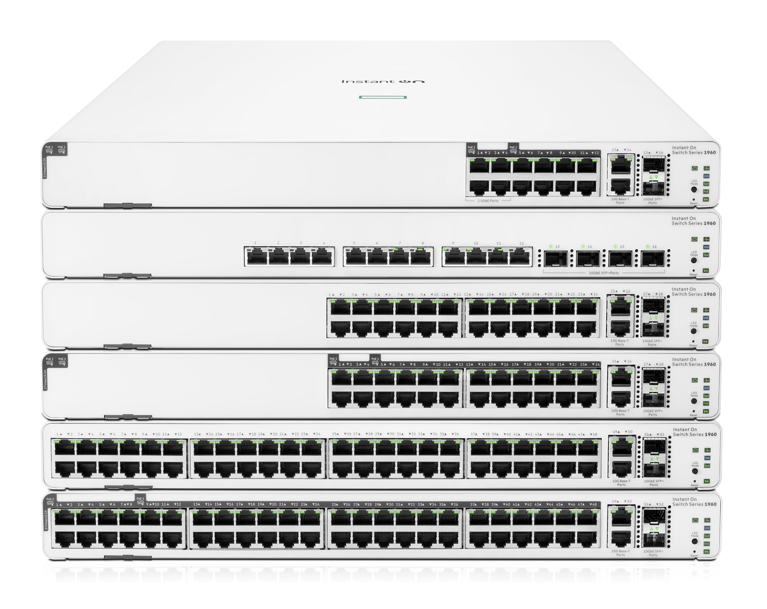 Aruba Instant On 1960 12-Port 10Gb Aggregator Smart Switch - 12x10GBase-T | 4X SFP+ (JL805A#ABB)
