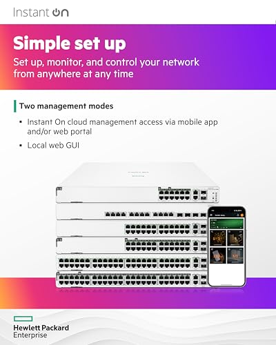 Aruba Instant On 1960 12-Port 10Gb Aggregator Smart Switch - 12x10GBase-T | 4X SFP+ (JL805A#Acc)