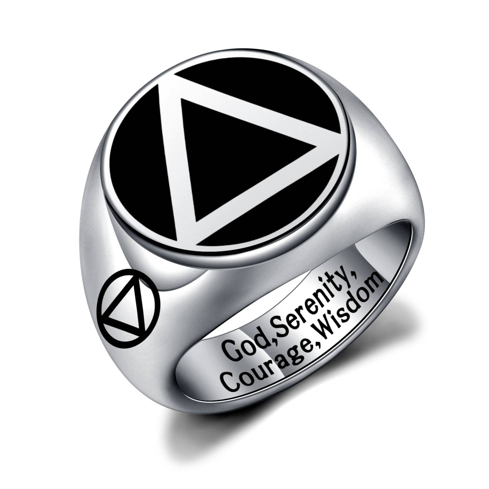 AA Jewelry Rings Alcoholics Anonymous Gifts Sobriety Gift Addiction Recovery Gift AA Alcoholics Recovery Gift New Beginnings Gift (Rings AA-S 11)
