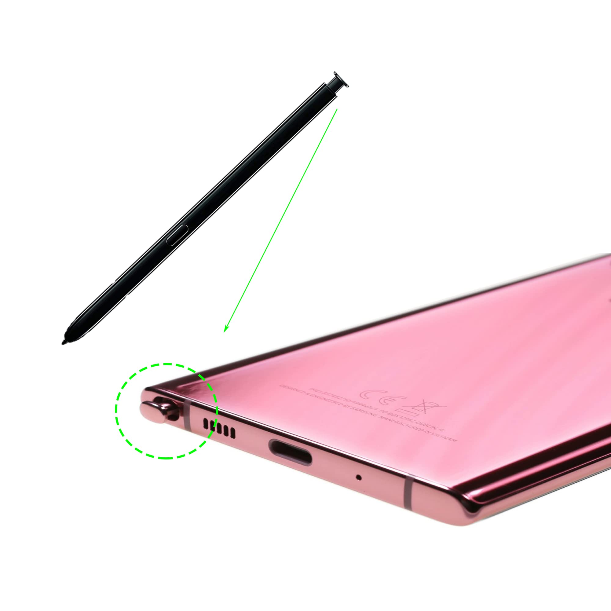 Galaxy Note 10 Stylus Pen Replacement for Samsung Galaxy Note 10 Note 10 Plus Note 10+ 5G Touch S Pen(Without Bluetooth) (Black)