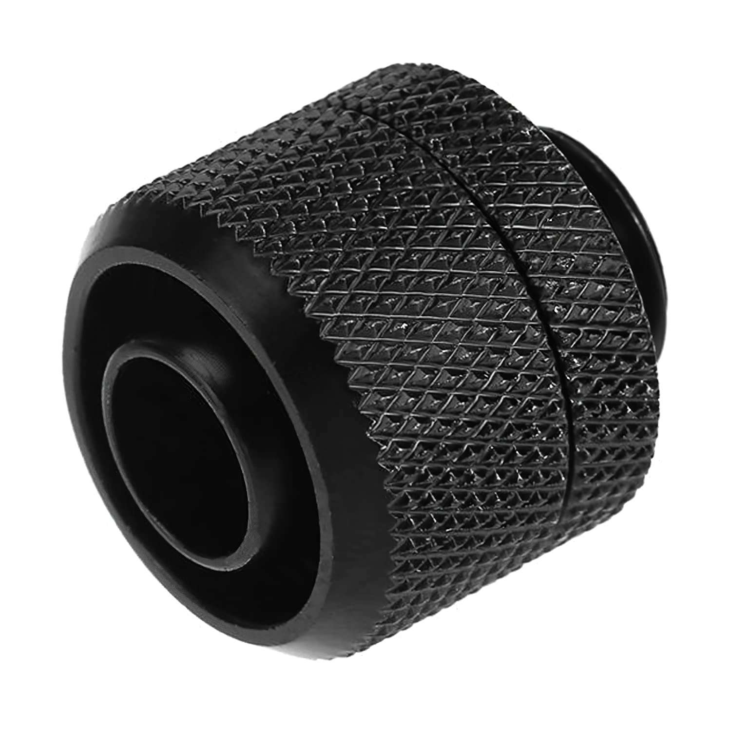 Dracaena 6 Pack G1/4" Thread to 3/8" ID, 5/8" OD Compression Fitting for Soft Tubing, Soft Tube Connectors for Computer Water Cooling System, Black