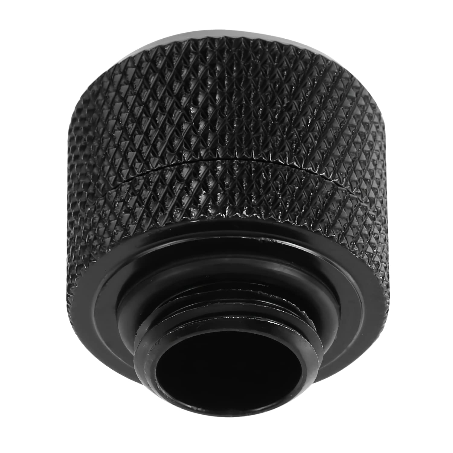 Dracaena 6 Pack G1/4" Thread to 3/8" ID, 5/8" OD Compression Fitting for Soft Tubing, Soft Tube Connectors for Computer Water Cooling System, Black