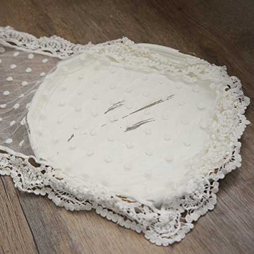 Zeroest Baby Photography Props Blanket Newborn Photo Shoot Outfits Infant Photos Lace Wrap (Snow White)