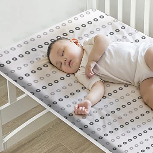 MooMoo Baby Crib Mattress Sheets 2 Pack Waterproof Toddler Crib Mattress Protectors Breathable and Hypoallergenic Fitted Crib 52''x28''