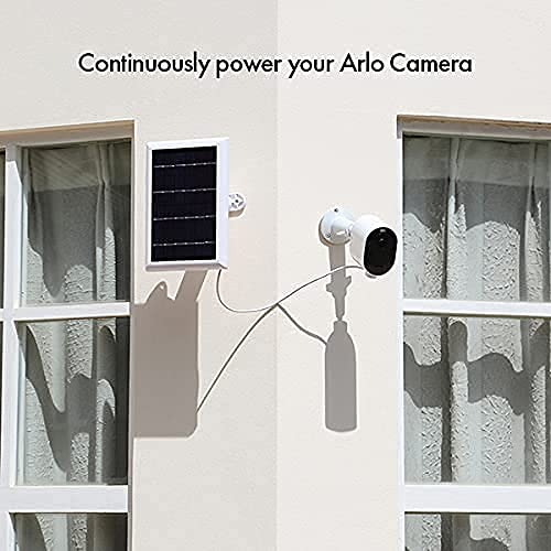 Wasserstein Bundle - Arlo 2-Pack White Solar Panel & 2-Pack 2-in-1 White Universal Gutter Mount Compatible with Arlo Ultra/Ultra 2, Arlo Pro 3/Pro 4, & Arlo Floodlight