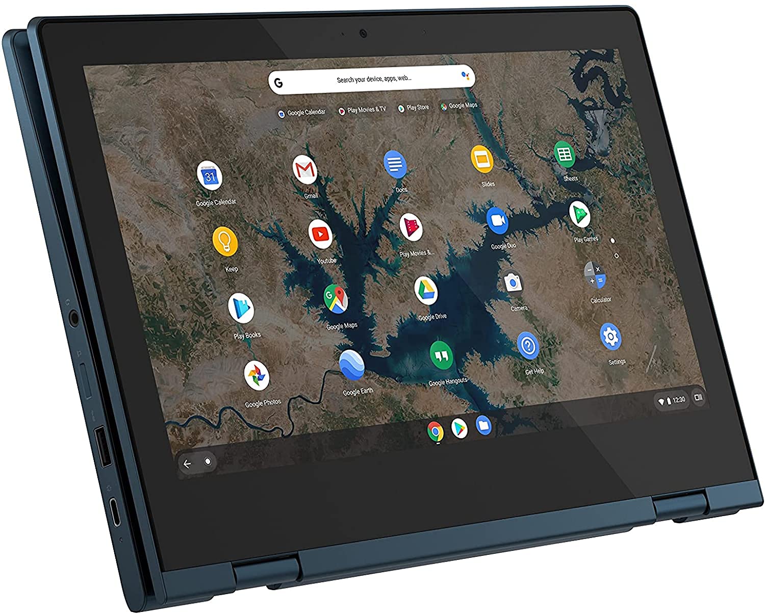 Lenovo Chromebook Flex 3 2-in-1 Convertible Laptop in Abyss Blue Intel Processor 64GB eMMC 4GB 11.6in IPS Touchscreen BT Webcam HDMI (Renewed)