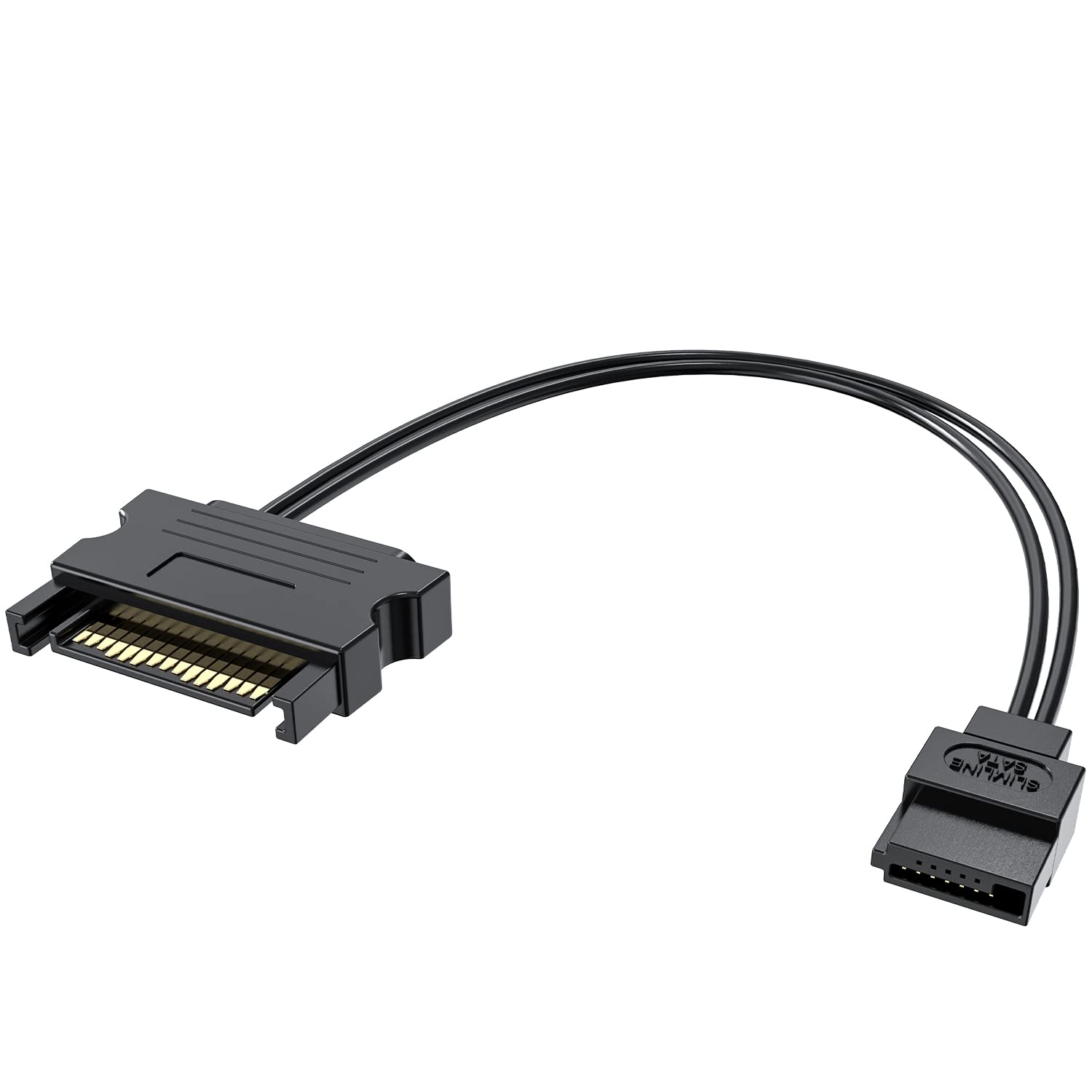 SATA Power Adapter Cable, SATA Power 15-Pin Male to SATA 6-Pin Slimline Power Adapter Cable UIInosoo for DVD Drive Power Supply, 8 Inch