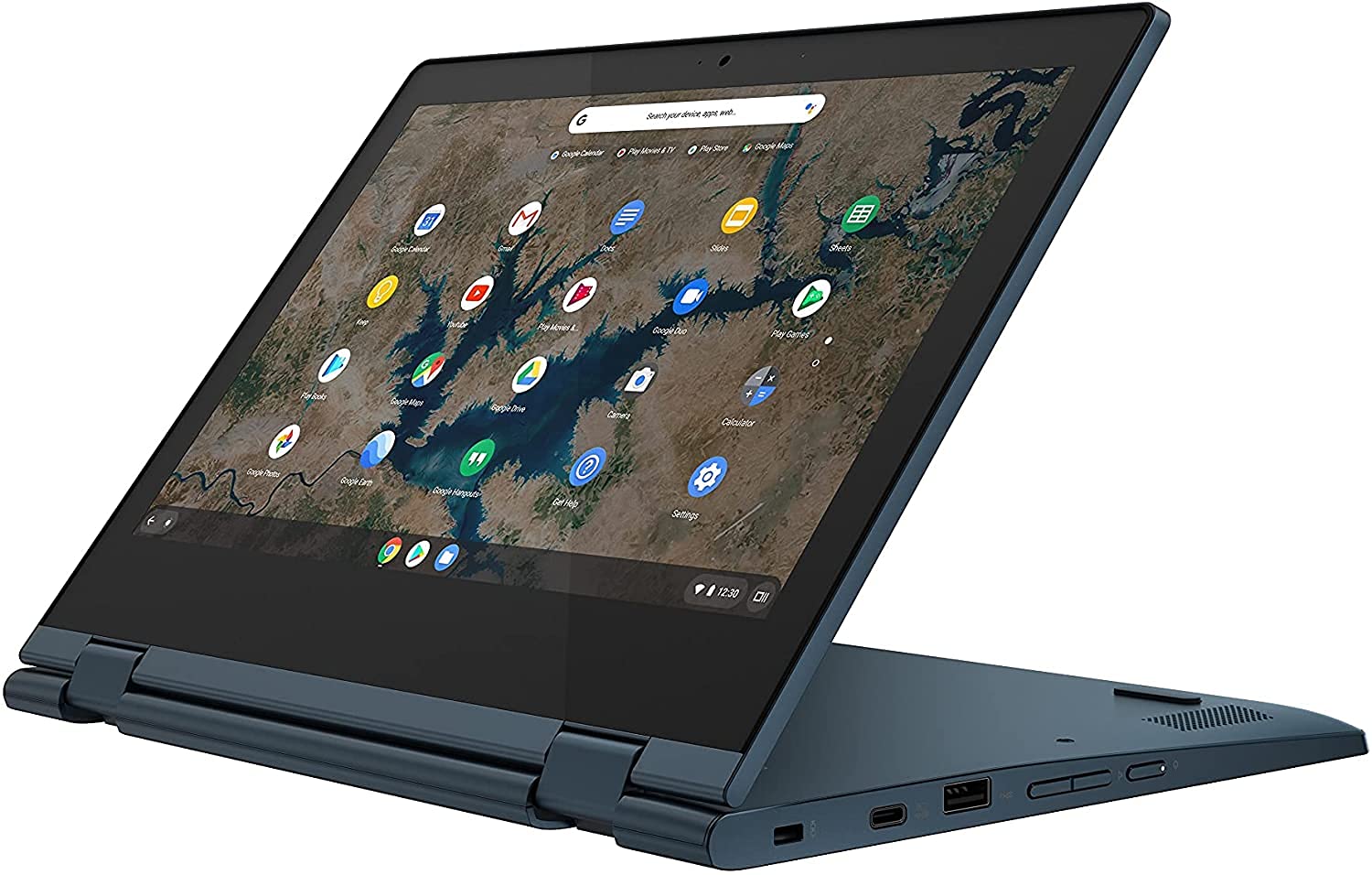Lenovo Chromebook Flex 3 2-in-1 Convertible Laptop in Abyss Blue Intel Processor 64GB eMMC 4GB 11.6in IPS Touchscreen BT Webcam HDMI (Renewed)