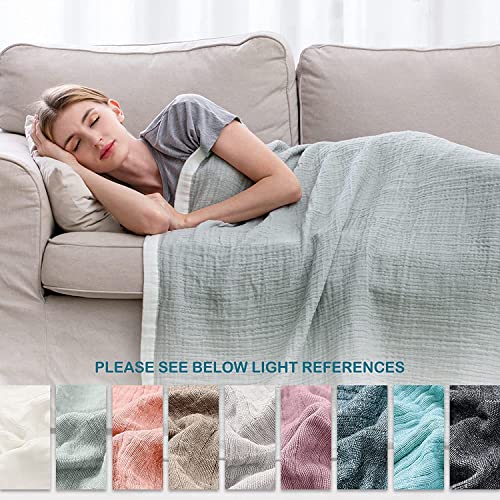 Cotton Baby Blankets Unisex Newborn 6-Layer, Super Soft Comfy Muslin Blankets, for Toddler Swaddle Nursery Bed Blanket Stroller Crib Shower Gifts 30 x 40 Inch,Sage Green