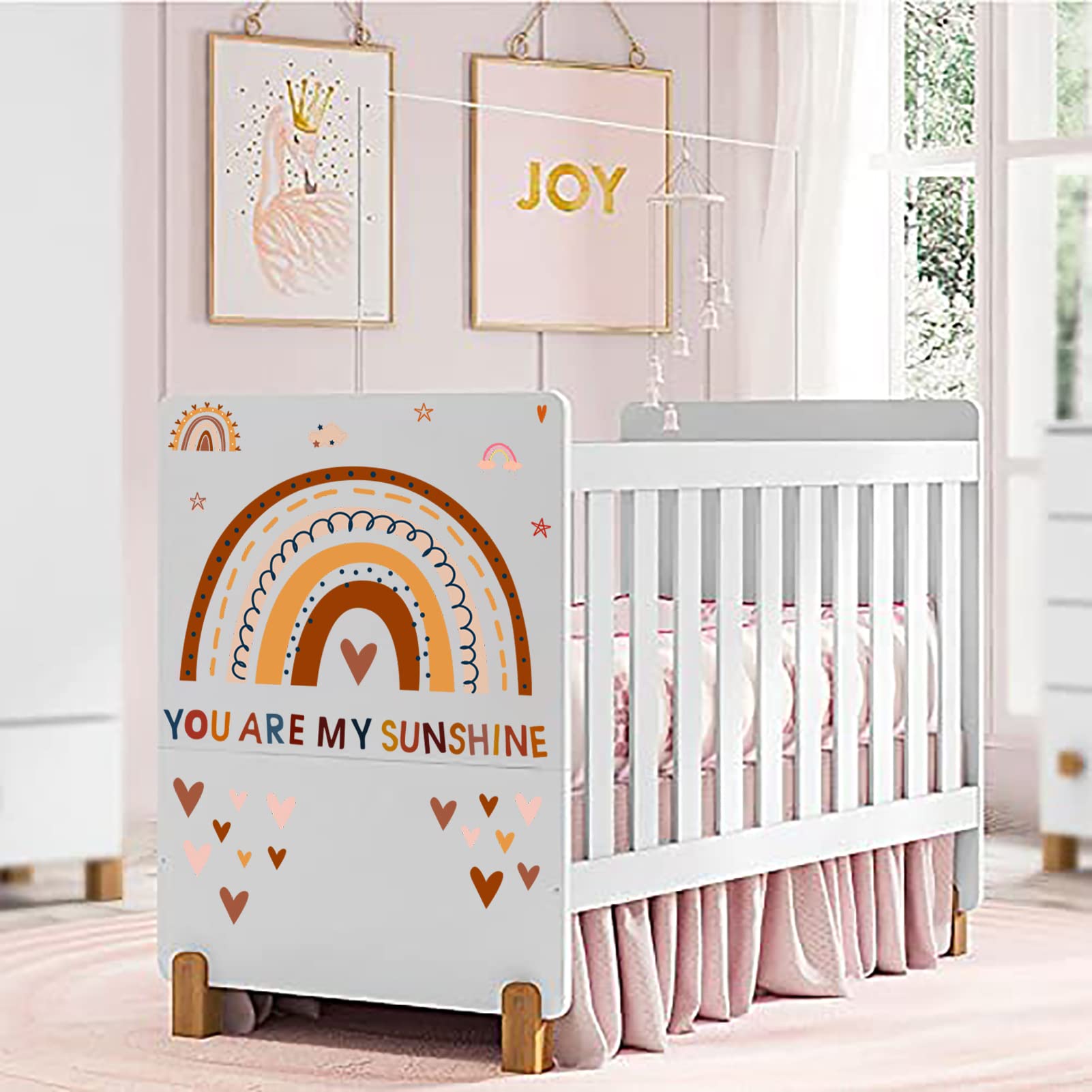 Rainbow Wall Decals You are My Sunshine Boho Wall Stickers for Kids Room Decor,Boho Classroom Decor Inspirational Wall Decals for Girls Bedroom Removable Easy Paste Rainbow Nursery Decor