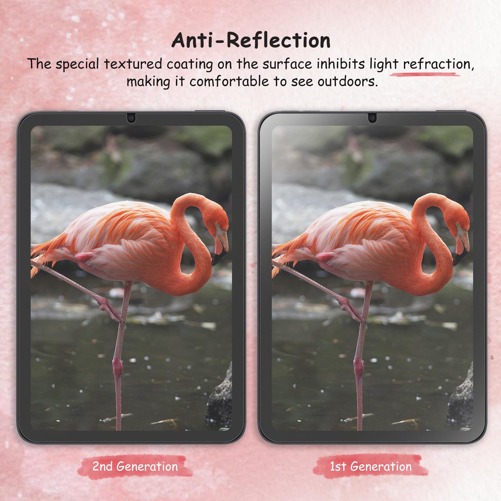 bersem 2 Pack Paperfeel Screen Protector Compatible with iPad Mini 7 2024(A17 Pro)/iPad Mini 6 2021(8.3 inch), Matte PET Film for Drawing, Anti-Glare