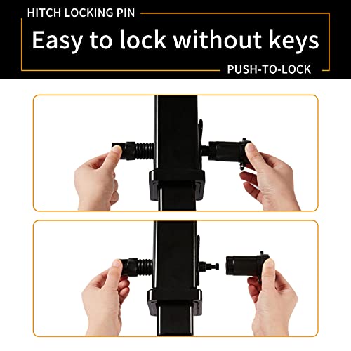 META Hardware Trailer Hitch Locks, 5/8" Dia 4" Long Hitch Lock with Extra Safety Clip & Anti Rattle O-Rings Fits 2", 2-1/2β, 3β, Class III IV V Receivers (1 Pack)