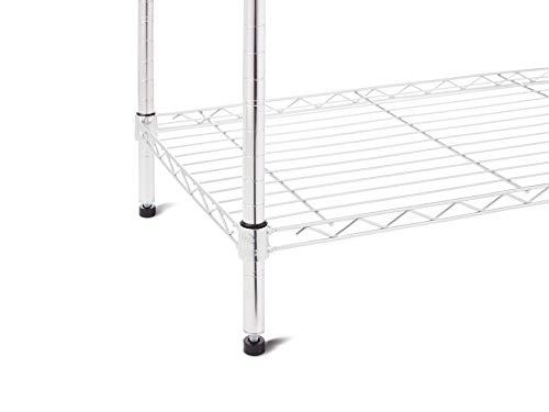 Home Storage Space HSS 5 Tier Wire Shelving Rack, Zinc, 16" Dx36 Wx72 H