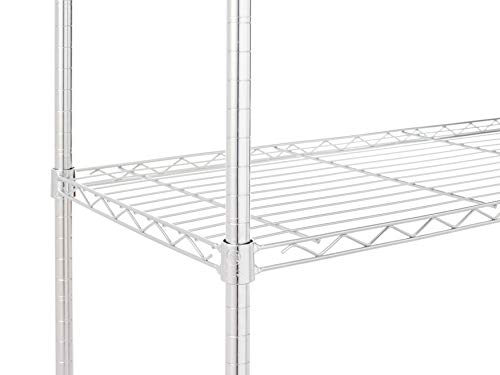 Home Storage Space HSS 5 Tier Wire Shelving Rack, Zinc, 16" Dx36 Wx72 H