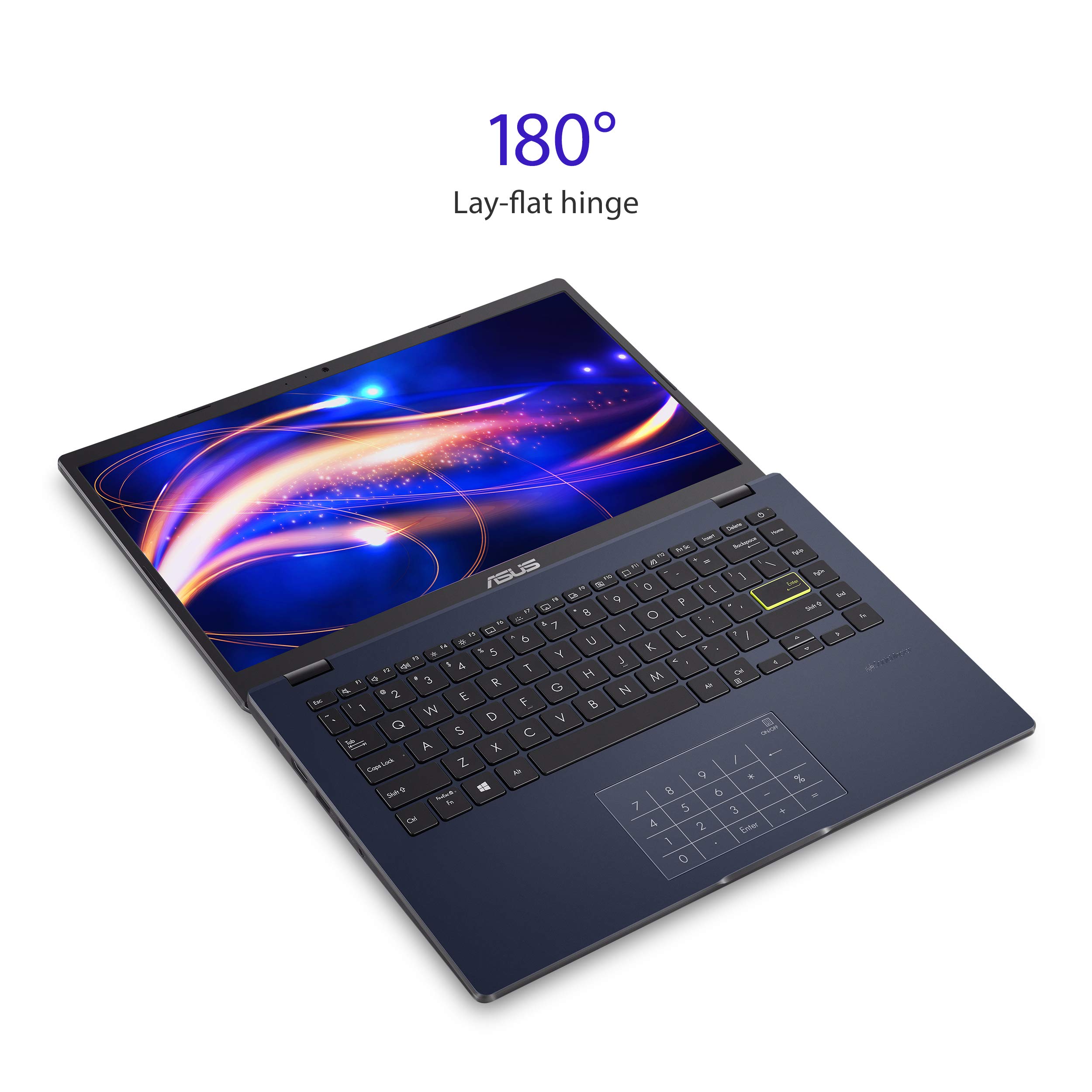 ASUS L410 MA-OB24 Ultra Thin Laptop, 14” FHD Display, Intel Pentium Silver N5030 Processor, 4GB RAM, 128GB Storage, NumberPad, Windows 10 Home in S Mode, Star Black