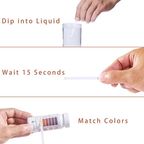 SuperCheck High Range Chlorine Test Strips, 0-2000 ppm, 50 Count, Chlorine Sanitizer Test Strips, Designed for Daycares and Senior Homes for Sanitizing and Disinfecting, Chlorine Dioxide Test Strips