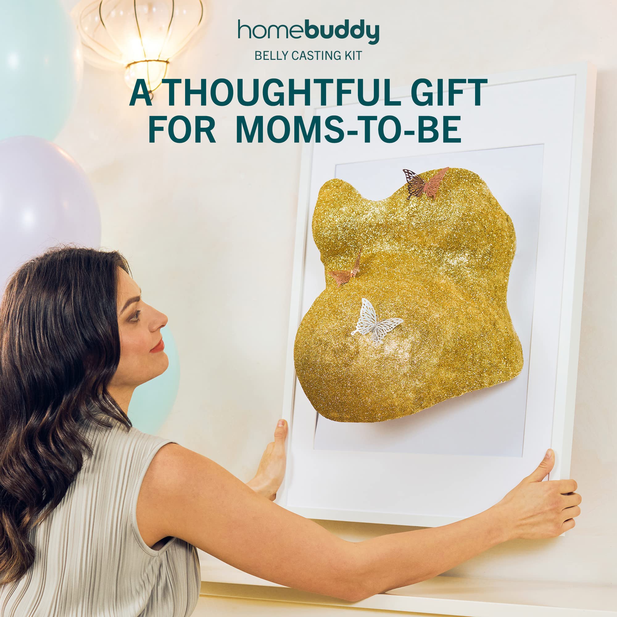 HomeBuddy Belly Casting Kit Pregnancy - All in One - DIY Pregnancy Belly Casting Kit for Expecting Moms