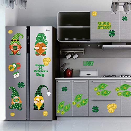 DmHirmg St. Patrick's Day Window Clings, Upgraded St. Patrick's Day Static Window Sticker,Window Sticker for St. Patrick's Day 9 Sheets