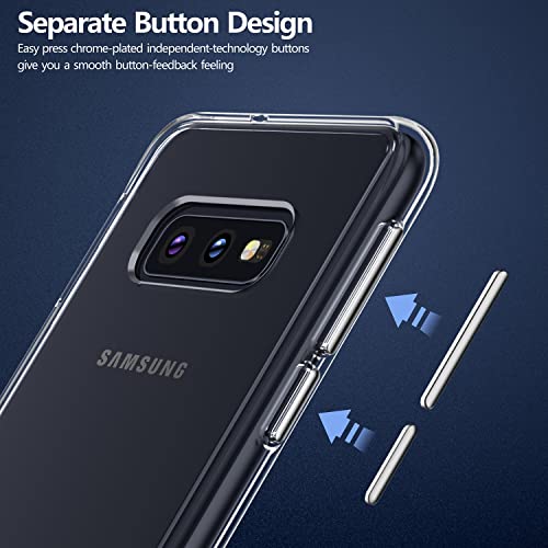 Rayboen Case for Samsung Galaxy S10e, Crystal Clear Shockproof Non-Slip Anti-Yellowing Protective Phone Case, Hard PC Back & Soft TPU Frame Slim Cover for Samsung Galaxy S10 e