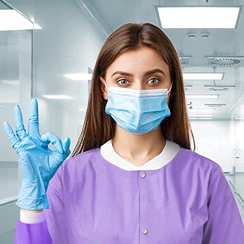 AMZ Medical Supply Disposable Lab Coat Small, Pack of 10 Purple Disposable Lab Coats for Adults, 45 gsm SMS Painting Lab Coat Disposable with 3 Pockets, Snaps, Cuffs, Unisex Lab Coats Disposable