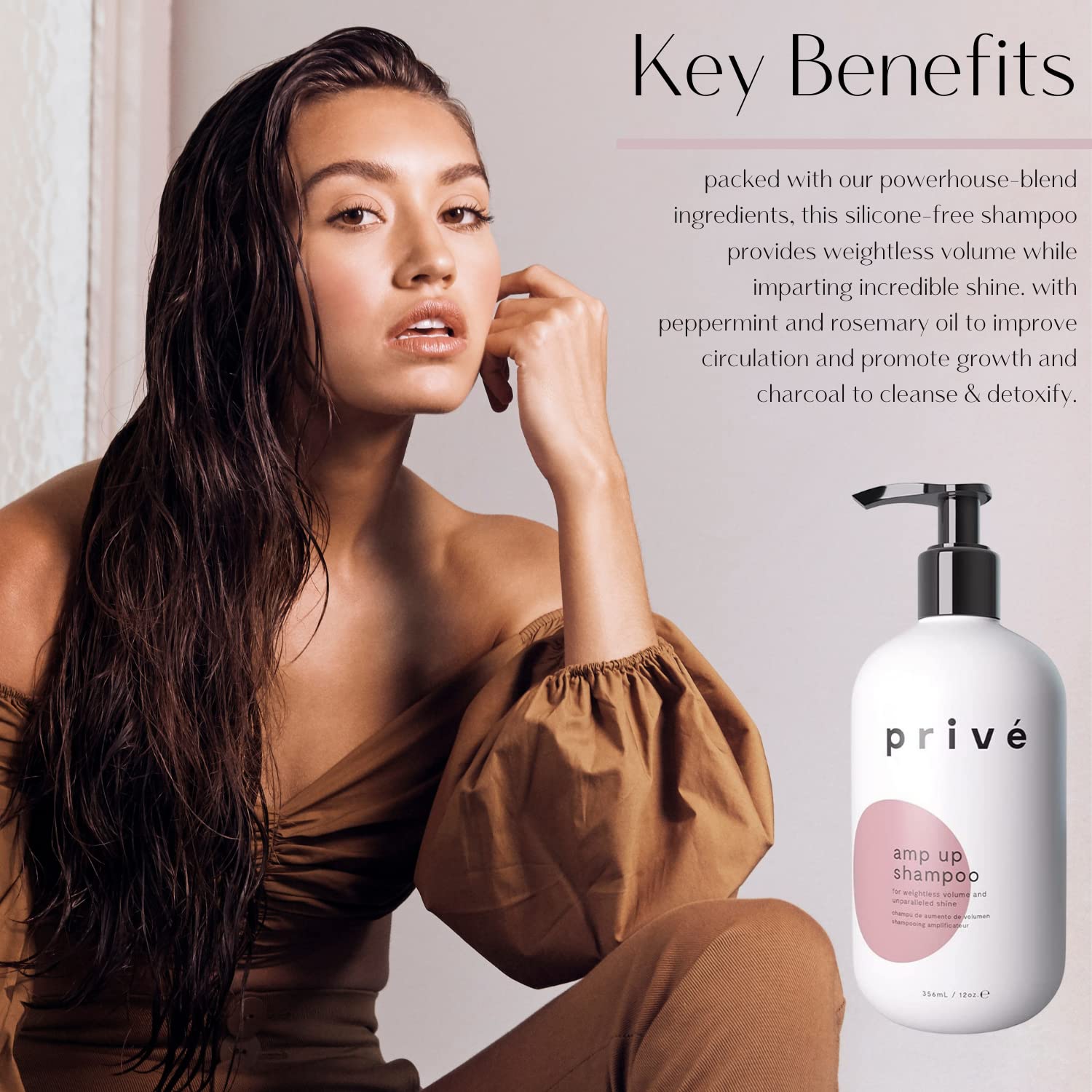 Prive Amp Up Shampoo Volumizing Fine And Thin Hair 12oz