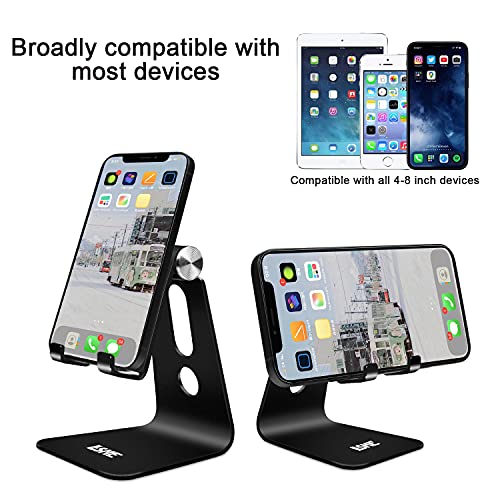 Adjustable Cell Phone Stand, LLSME Phone Holder, Cradle, Dock, Aluminum Desktop Stand Compatible with All Mobile Phone, iPhone, iPad Air/Mini