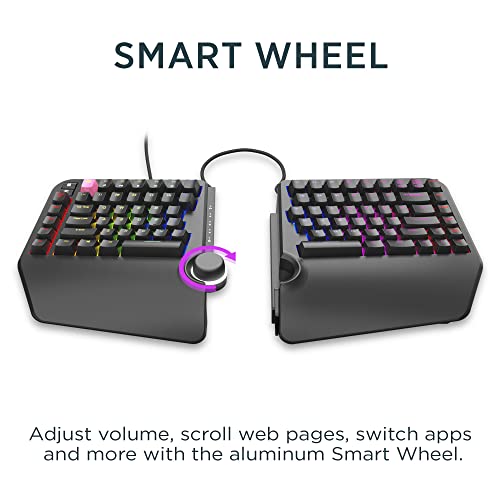 Cloud Nine ErgoTKL Ergonomic Tenkeyless Mechanical Keyboard for PC β Kailh White β TKL RGB Backlit Ergo Split Key Board