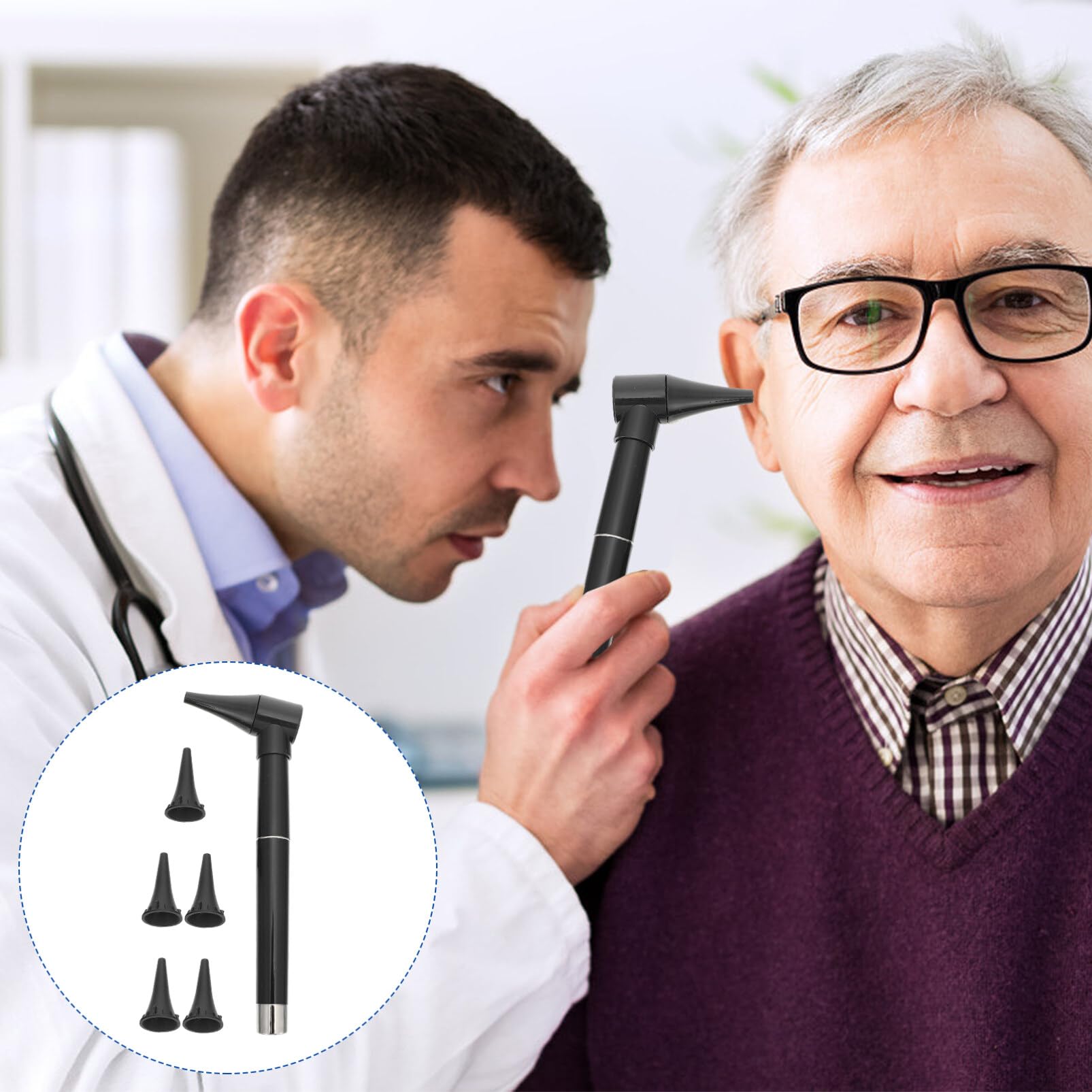 Baluue 1 Set LED Diagnostic Otoscope Ear Care Checker Ear Inspection Scope Medical Instrument Otoscope for Kids Adults Doctor Eldery Pet Screening