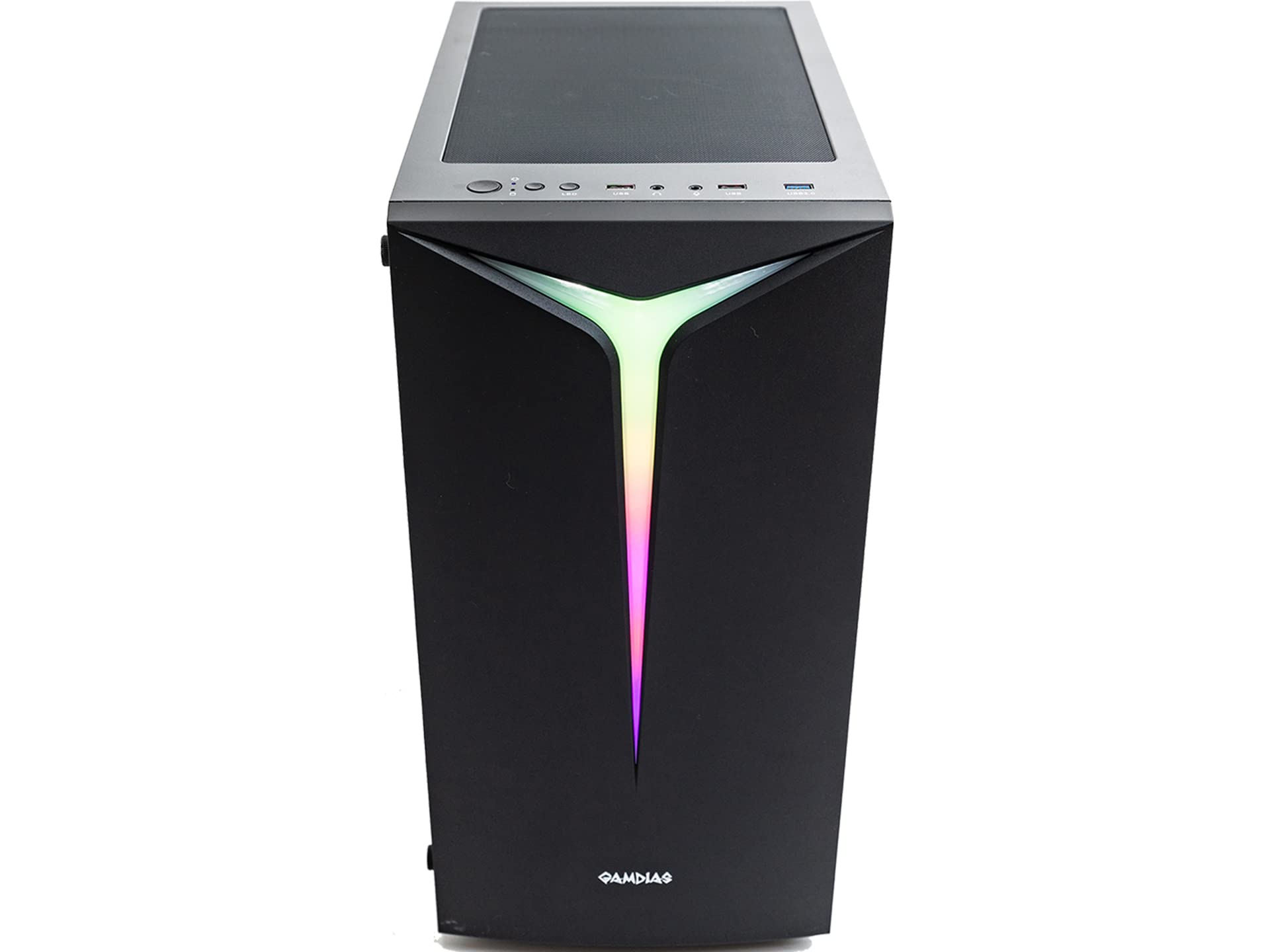 Gigatech Gaming Apollo 7 Gaming Desktop - AMD Ryzen 7 5700G 8-Core 16-Threads 4.6GHz Boost, Radeon Vega 8, 8GB DDR4 3200MHz, 256GB SSD, Built in Wi-Fi, Windows 10