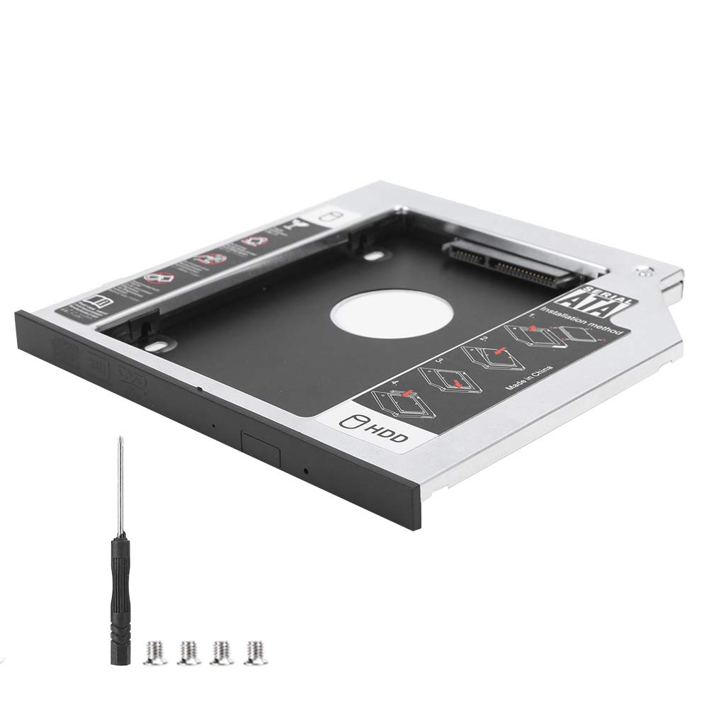 Optical Hard Drive Bay, State Drive Bracket Lightweight Computer Accessory Aluminum Alloy Thickened for 9.5 MM SSD, SATA3.0 Technology