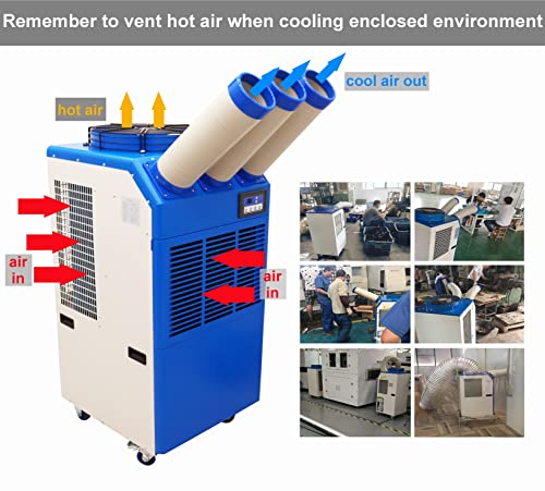 TECHTONGDA Industrial Spot Cooler Air Conditioner Commercial Mobile Outdoor Cooling Aircon 220V Three Column 910m³/h