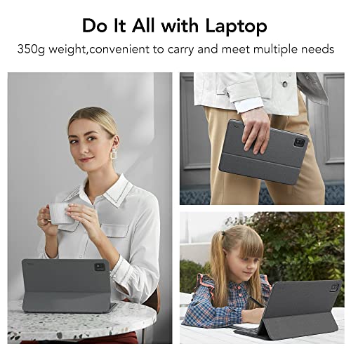 TCL Keyboard Case TAB 10s-Suitable and Stable Kickstand-Detachable Wireless Type Cover-Pogo Pin Connect, No Need External Power-Android Keyboard- Gray Case
