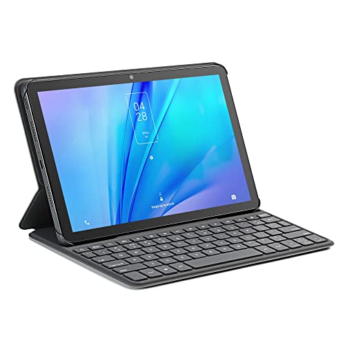 TCL Keyboard Case TAB 10s-Suitable and Stable Kickstand-Detachable Wireless Type Cover-Pogo Pin Connect, No Need External Power-Android Keyboard- Gray Case
