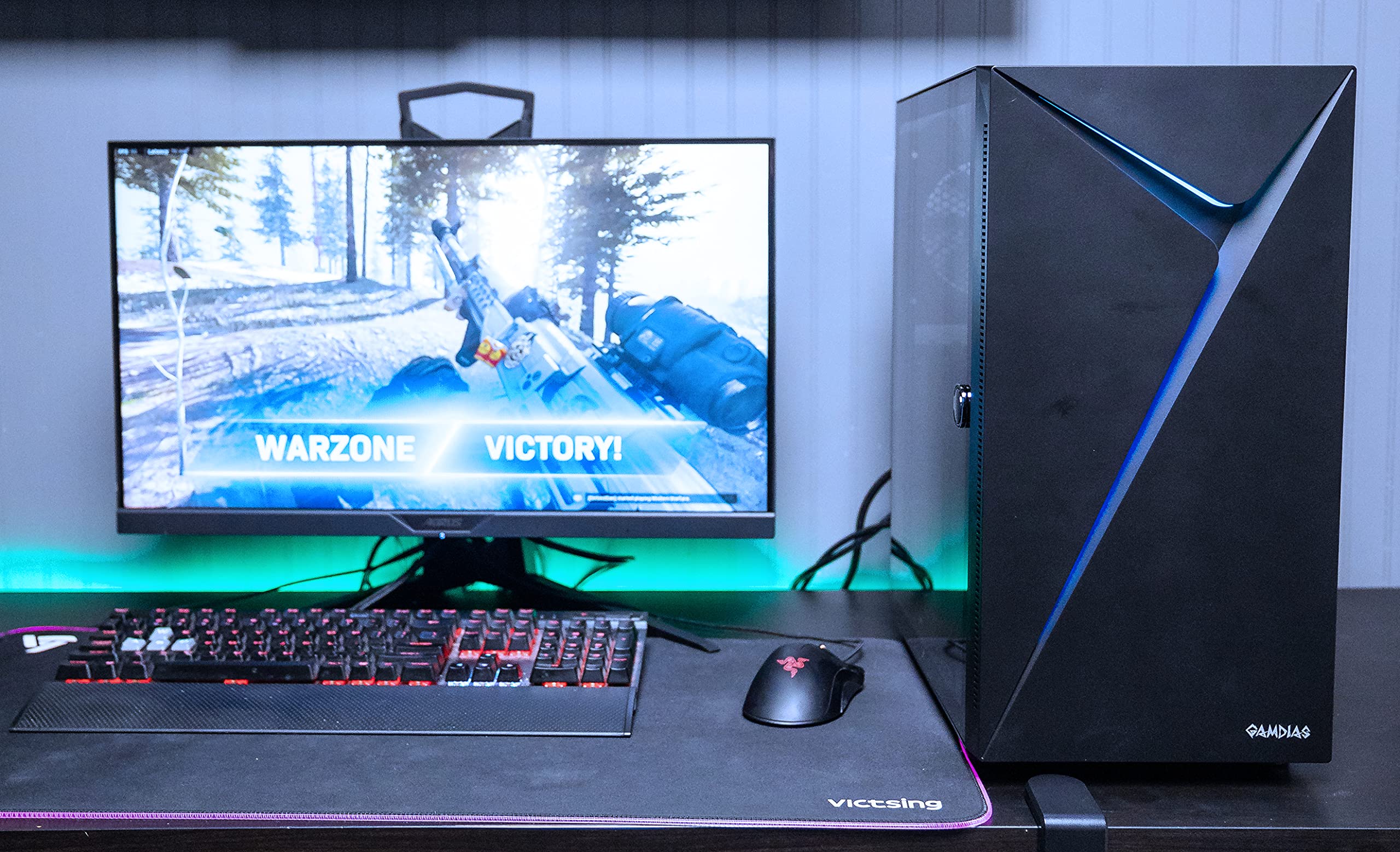 Gigatech Gaming Apollo 7 Gaming Desktop - AMD Ryzen 7 5700G 8-Core 16-Threads 4.6GHz Boost, Radeon Vega 8, 8GB DDR4 3200MHz, 256GB SSD, Built in Wi-Fi, Windows 10